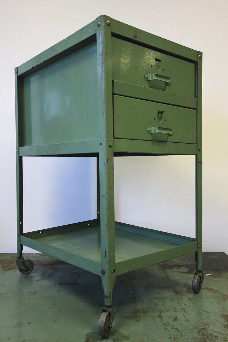 1940s LYON Industrial Metal Cart - Diamonds & Rust