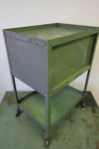 1940s LYON Industrial Metal Cart - Diamonds & Rust